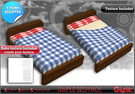 Second Life Marketplace - [G] Simple Bed Pack